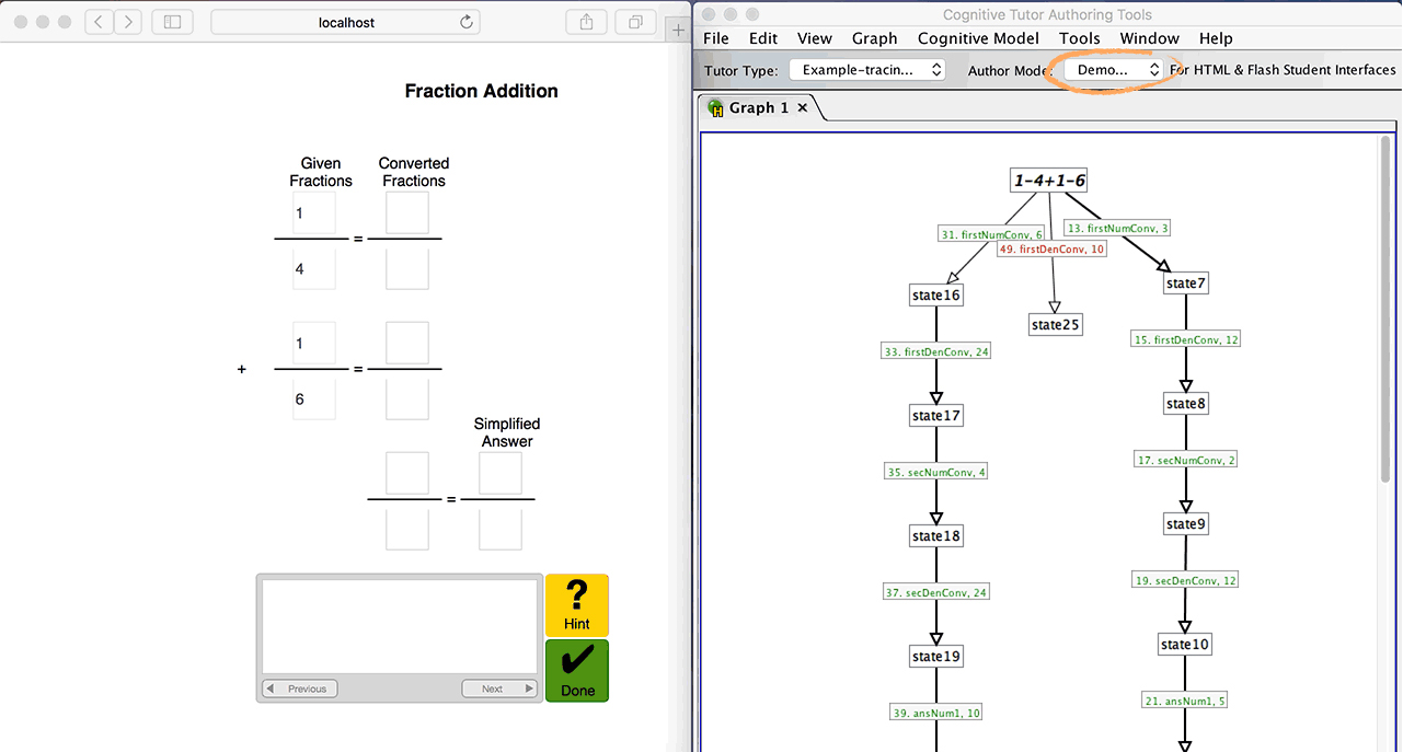 Creating an Example-Tracing Tutor